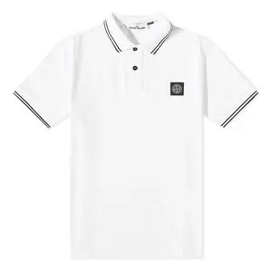 Stone Island Patch Polo Shirt - White
