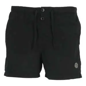 Stone Island Slogo Patch Drawstring Swim Shorts - Black