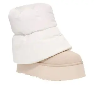 UGG Classic Mini Dipper Puffer Boots - White/ceramic
