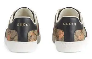 Gucci Ace Gg Supreme Berry Print Sneakers - Beige/ebony/green