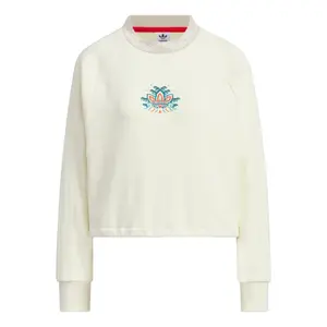 Adidas Originals Jacquard Rib Crewneck Sweater - Ivory