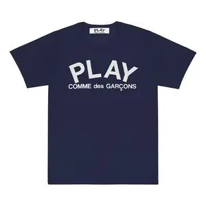 Play Comme Des Garcon Logo T-shirt - Blue