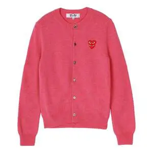 Play Comme Des Garcon Emblem Cardigan - Pink