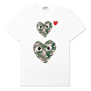 Play Comme Des Garcon Camouflage T-shirts For Women