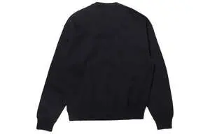 Nike Lab Fleece Crew Solid Color Stay Warm Sports Round Neck Pullover - Black