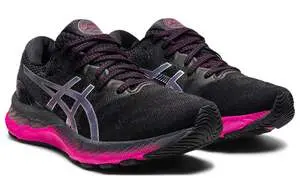 Asics Gel-nimbus 23 "black Pure Silver" Athletic Shoes - Grey/black/blue