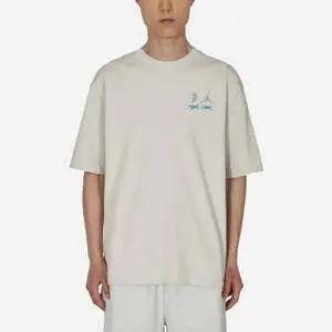 JORDAN X Union Crossover Solid Color Breathable Logo Round Neck Short Sleeve Us Edition Gray - Default Color