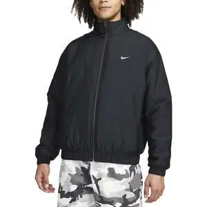 Nike Solo Swoosh Satin Bomber Jacket - Black/white