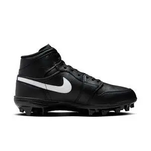 JORDAN 1 Mid Cleats - Black/white/black