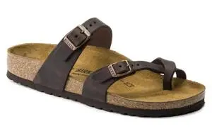 BIRKENSTOCK Mayari Natural Leather Oiled Sandals - Brown