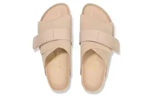 BIRKENSTOCK Kyoto Nubuck Leather Sandals - Beige