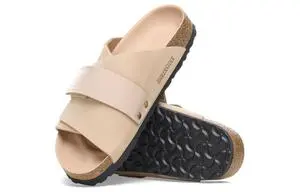 BIRKENSTOCK Kyoto Nubuck Leather Sandals - Beige