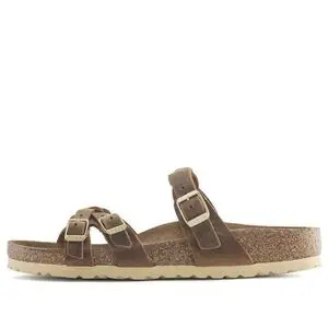 BIRKENSTOCK Franca Braided Natural Leather Oiled Sandals - Brown