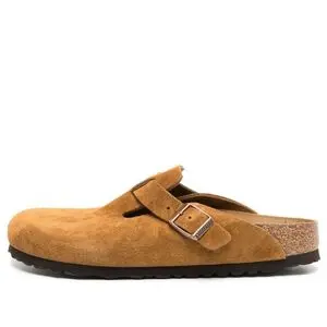BIRKENSTOCK Birkenstock Boston Soft Footbed Suede Leather Sandals Orange
