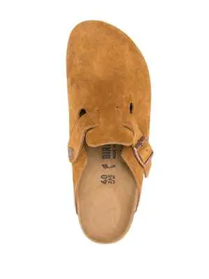 BIRKENSTOCK Boston Soft Footbed Suede Leather Sandals - Orange