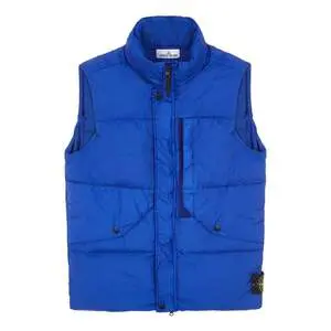 Stone Island Crinkle Reps Down Vest - Blue