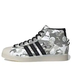 Adidas Originals Pro Model High Top Sneakers - Black/white/grey