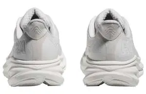 Hoka One One Clifton 9 Wide Athletic Sneakers - White/white