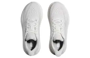 Hoka One One Clifton 9 Wide Athletic Sneakers - White/white