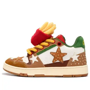 KAALIXTO Skateboarding Low 'burger Club - Brown/tan/green