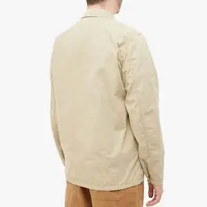 Stone Island Brushed Canvas Zip Overshirt 'cream