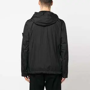 Stone Island Crinkle Reps Light Hooded Jacket - Black