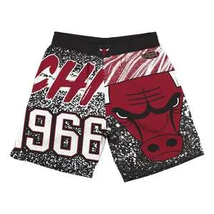 Mitchell & Ness X Nba Chicago Bulls Jumbotron Sublimated Shorts - Grey/white/red