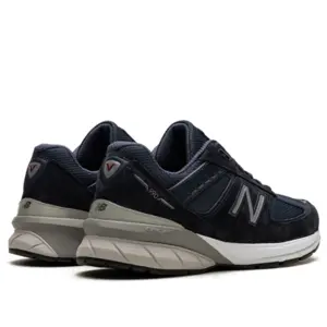 NEW BALANCE 990v5 Suede And Mesh Sneaker - Navy/silver