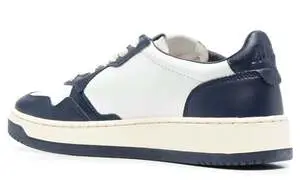 AUTRY Medalist Leather Low Top Sneakers - White/navy