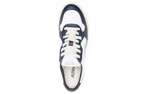 AUTRY Medalist Leather Low Top Sneakers - White/navy