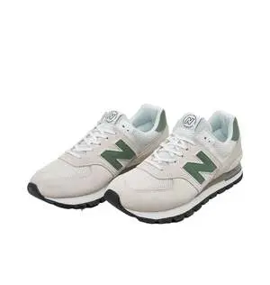 NEW BALANCE 574 Rugged Sneakers - White/green