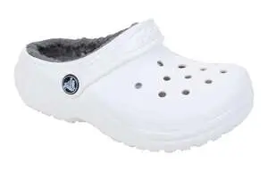 CROCS Classic Lined Clog - White/grey