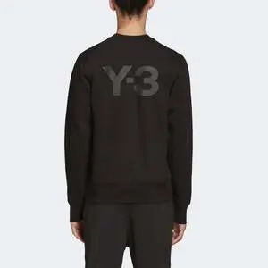 Adidas Y-3 Ss21 Logo Printing Crewneck - Black