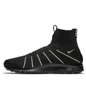 Nike Nikelab Free Mercurial Flyknit High Top Sneakers - Black/gold