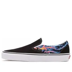 VANS Vans Electric Flame Classic Slip-On Sneakers Black/red