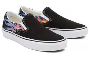VANS Electric Flame Classic Slip-on Sneakers - Black/red