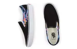 VANS Electric Flame Classic Slip-on Sneakers - Black/red