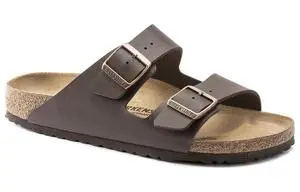 BIRKENSTOCK Arizona Birko-flor Slides - Brown