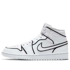 JORDAN 1 Mid Se Sneakers - White/black