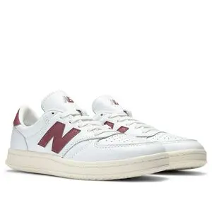 NEW BALANCE T500 Lace-up Sneakers - White/washed Burgundy
