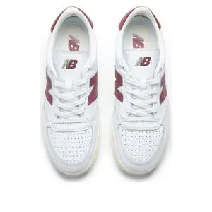 NEW BALANCE T500 Lace-up Sneakers - White/washed Burgundy