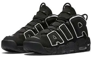 Nike More Uptempo High Top Sneakers - Black/white-black