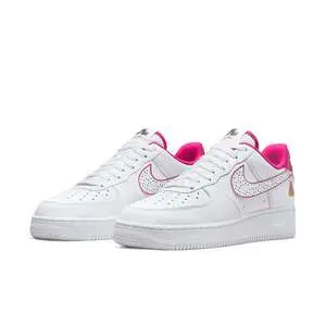 Nike Force 1 '07 Lx "dragon Fruit" Sneakers - White/pink