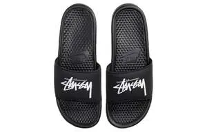Nike X Stussy Benassi Slide Sandals - Black