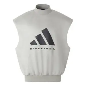Adidas Basketball Sueded Sleeveless Sweatshirt - Sesame
