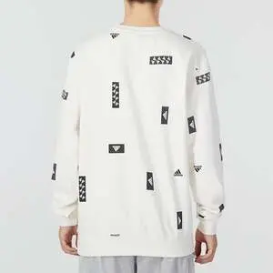 Adidas Crewneck Sweatshirt With All-over Graphic Print