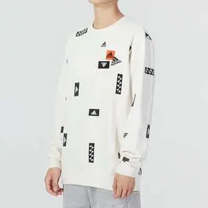 Adidas Crewneck Sweatshirt With All-over Graphic Print