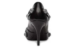Balenciaga Black Arena Lambskin Cagole 90mm Pumps - Black/silver
