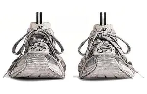 Balenciaga 3xl Sneakers In White And Black Mesh And Polyurethane - White/black