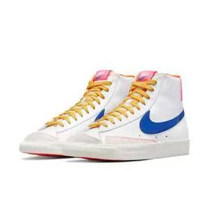 Nike Blazer Mid '77 High Top Sneakers - White/pink/blue
